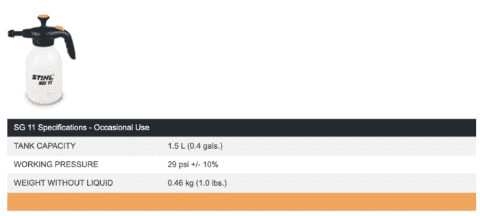 STIHL Sprayer SG11 - Chenango Supply Company